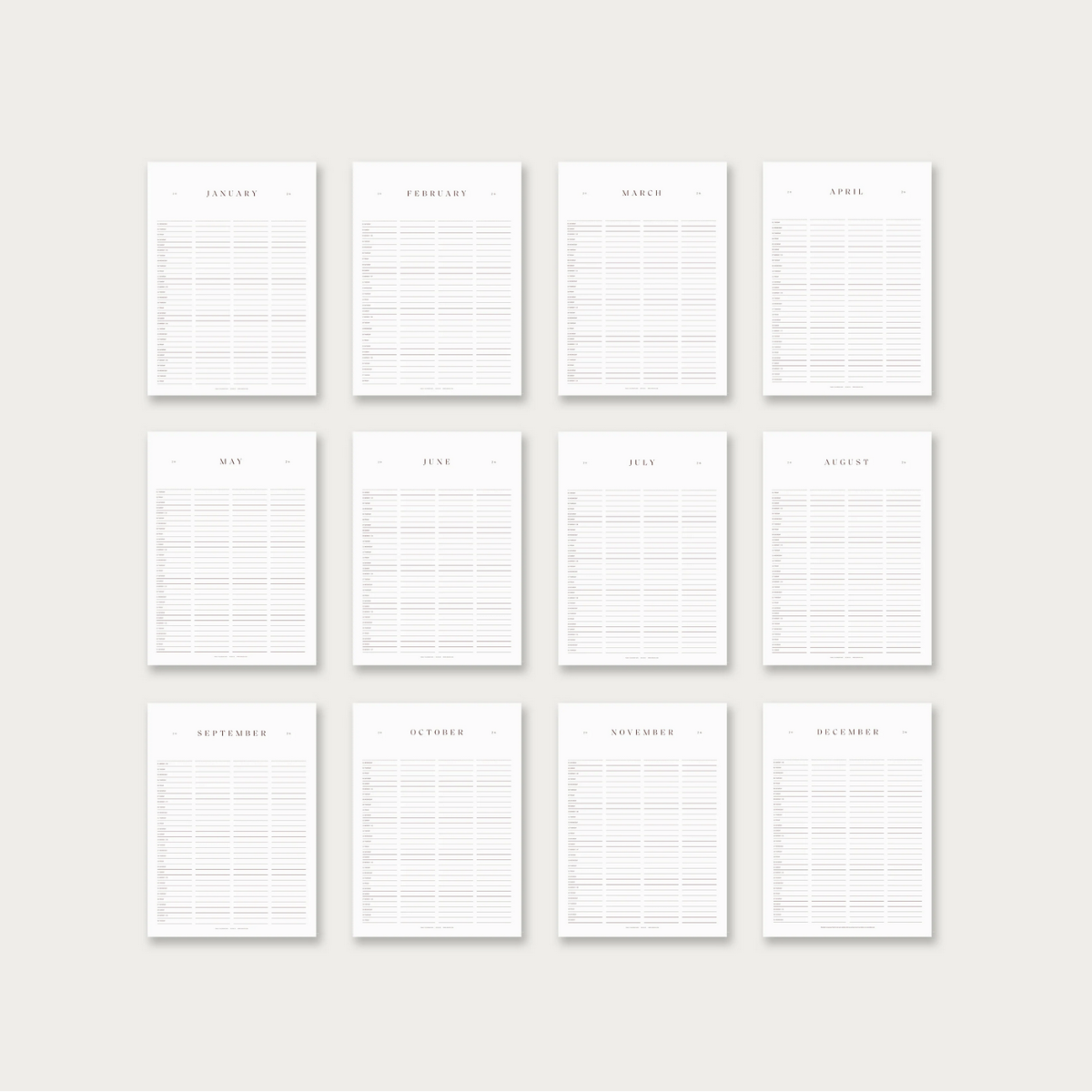 Refill // Family Mini Calendar 2026 – DANSKshop.com
